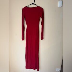 SKIMS | Dresses | Skims Brick Lounge Long Sleeve Dress | Poshmark